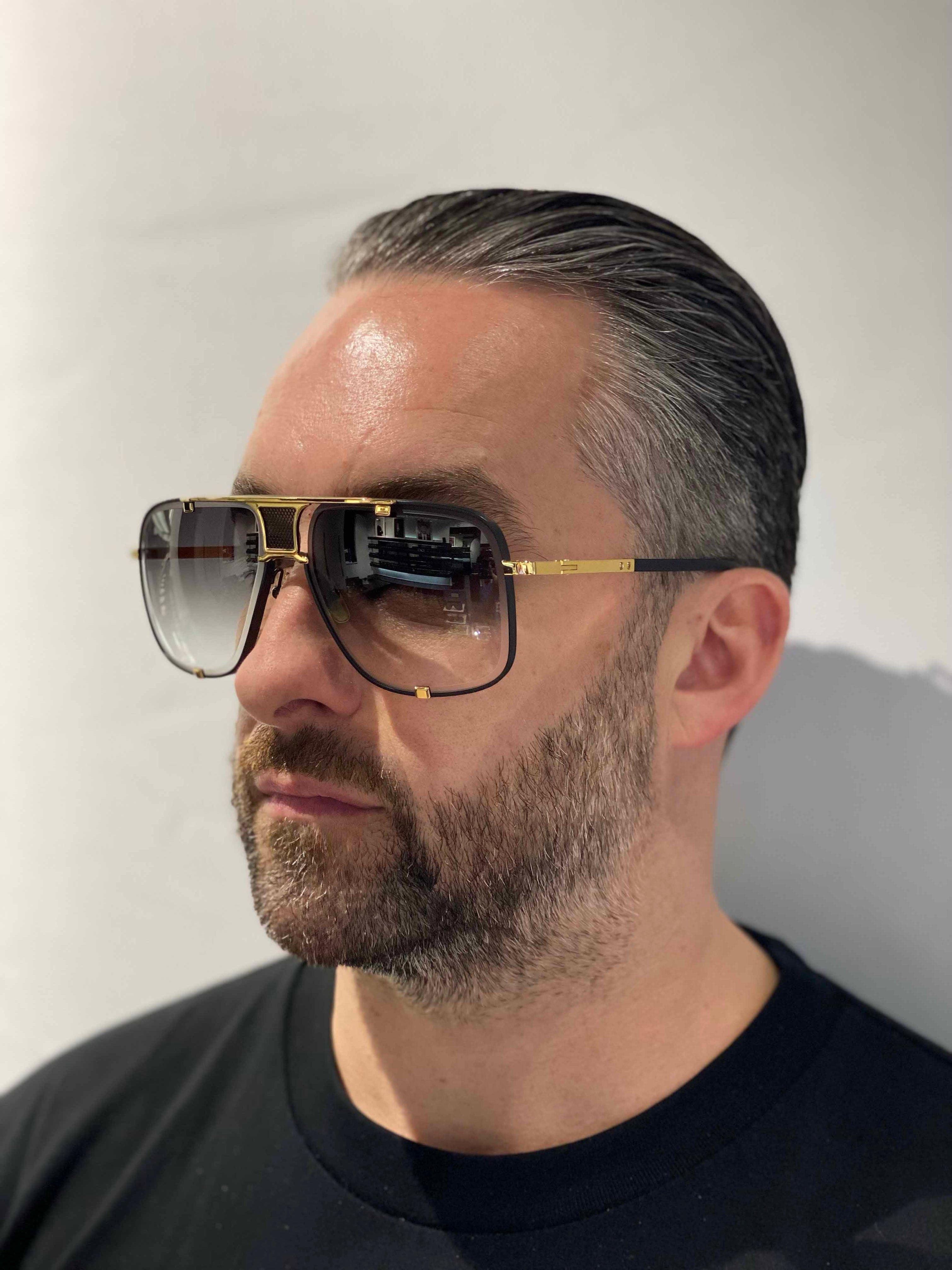 Dita Mach Five DRX 2087 A Black Gold sunglasses - Sunglass Bar